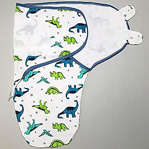EYL Baby Swaddle Blanket Wrap for Newborn Boy and Girl Adjustable Infant Swaddle Sack Set, 0-3 Months, 2 Pack (Dinosaur, Small)