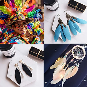 Coceca 240pcs Colorful Goose Feathers 4-6 Inches Natural Feathers for DIY Crafts