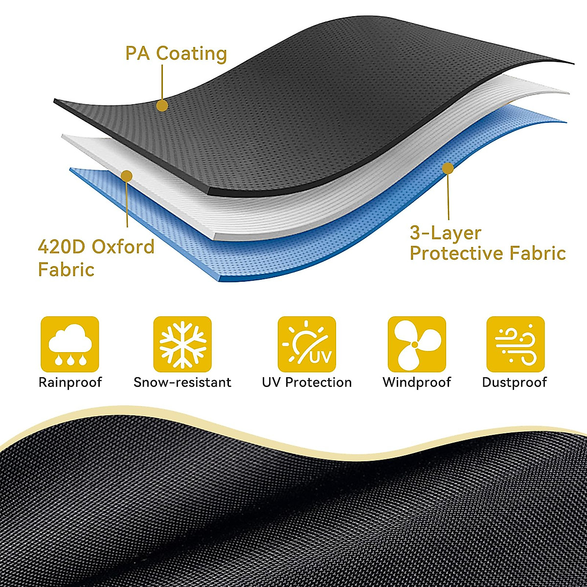 Yalissey Outdoor Swing Cover 2/3 Seater Patio Swing Cover Waterproof Swing Covers for Outdoor Furniture,Garden Swing Patio Furniture Cover Durable Waterproof UV Resistant,86.6L×49.2W×70H