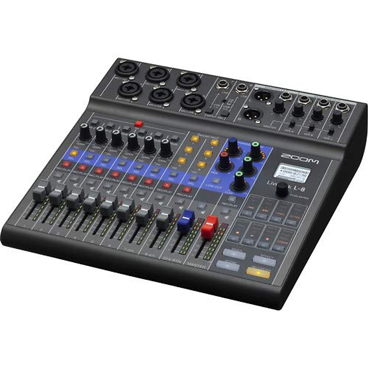 Zoom LiveTrak L-8 Portable 8-Channel Digital Mixer/Recorder with AKG K 240 Studio Pro Headphones & XLR Cable Bundle