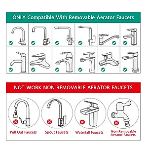 Ceaeso Faucet To Garden Hose Adapter With Aerator,Sink Faucet To Garden Hose Adapter For Bathroom/Kitchen,3/4" GHT Thread Chrome Finished…