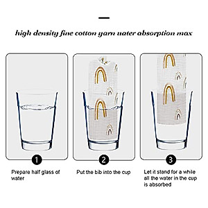 Baby Bibs Muslin Bibs Drooling Teething Bibs for Girls Boys 4-Layer Organic Muslin Cotton Cute Muslin Baby Bibs Absorbent&Soft&Breathable Multi-Use Scarf Bibs