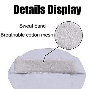 Adjustable Working Cap with Buttons and Sweatband Magical Evil Eye Symbol,Work Hats Tie Back Hats for Women Men,Long Hair Bandage Cap