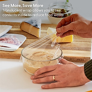 W&P Reusable Silicone Stretch Wrap, 1 Box with 3 Wraps (7x8, 10x11, 13x14), Oven, Dishwasher, Microwave & Freezer Safe, BPA Free