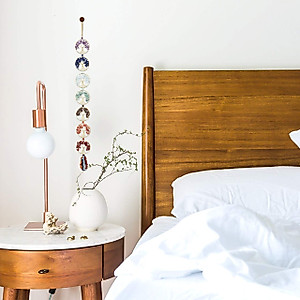 Top Plaza 7 Chakra Stones Healing Crystals Life Tree Wall Hanging Ornament Decoration for Good Luck Reiki Yoga Meditation Protection Mothers Day Mom Gifts