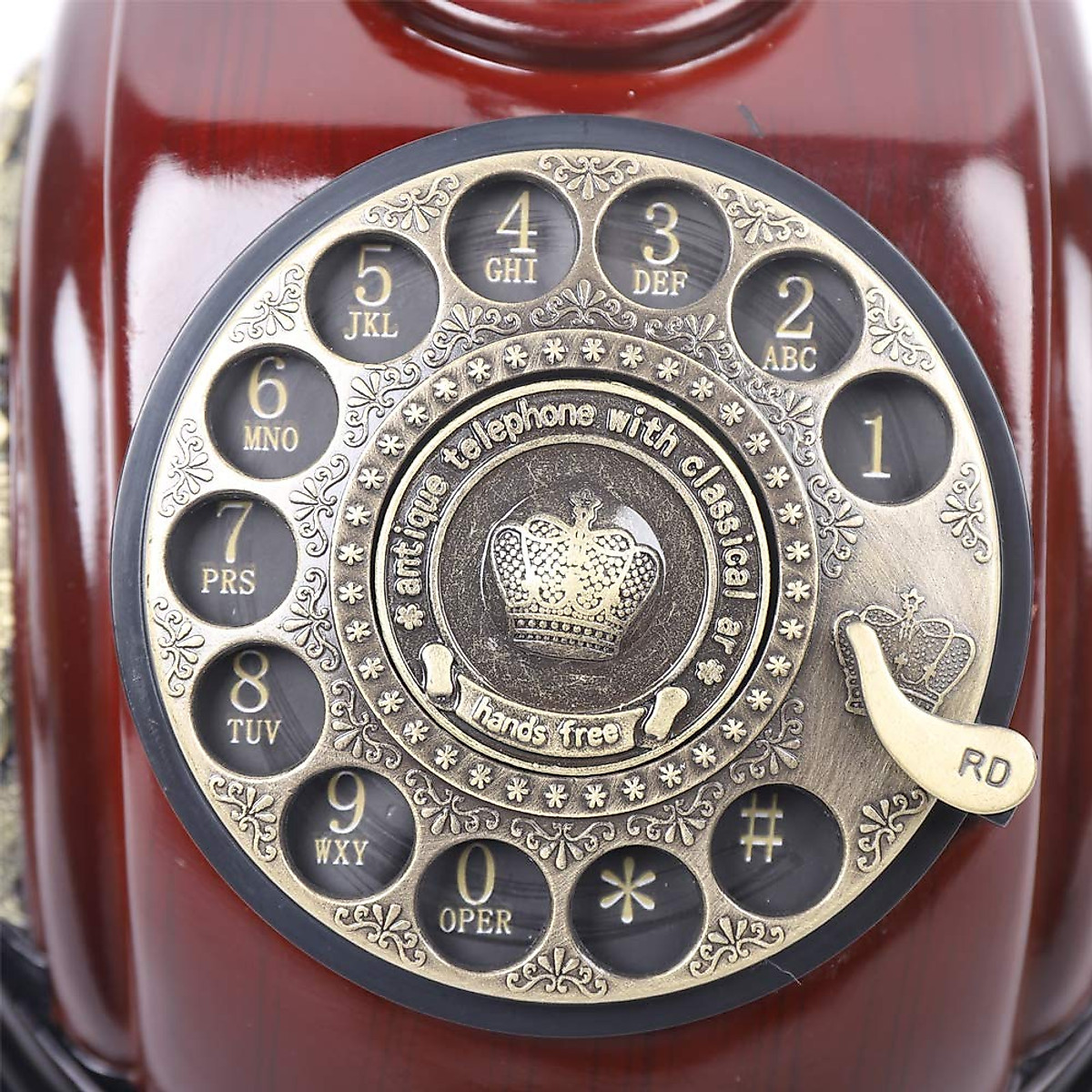 Vintage Rotary Landline Phone - Antique European Style Telephone