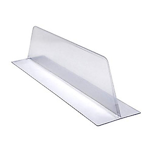 Lightweight T Shaped Transparent PVC Plastic Shelf Divider - Free Standing Organizer - 10 Pack
