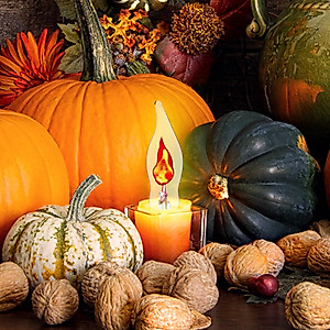 FANHONSE Halloween Flicker Flame Light Bulb, C18 Clear Flame Candelabra Replacement Bulbs, Halloween Decorations, 120 Volts, E12 Flame Candelabra Base Bulbs, 12 Pack