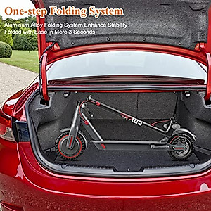 Electric Scooter Adults 18.5 MPH, 350w Electric Scooter with 17-22 Miles Range, 8.5" Solid Tires, Dual Brake System & 15° Climbing Ability, Folding Commuter Scooter for Adults