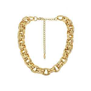 Ettika Chunky Gold Necklace. Gold Necklace, Bold & Chunky 18k Gold Plated Chain. Chunky Chain Necklace Women, Jewelry