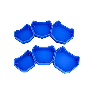 QWORK Dental Base Forming Kit, 6 Pcs Casting Trimming Dental Impression Tray Dental Plaster Mold Base for Store Dental Impression Trays Lab Model Base Set