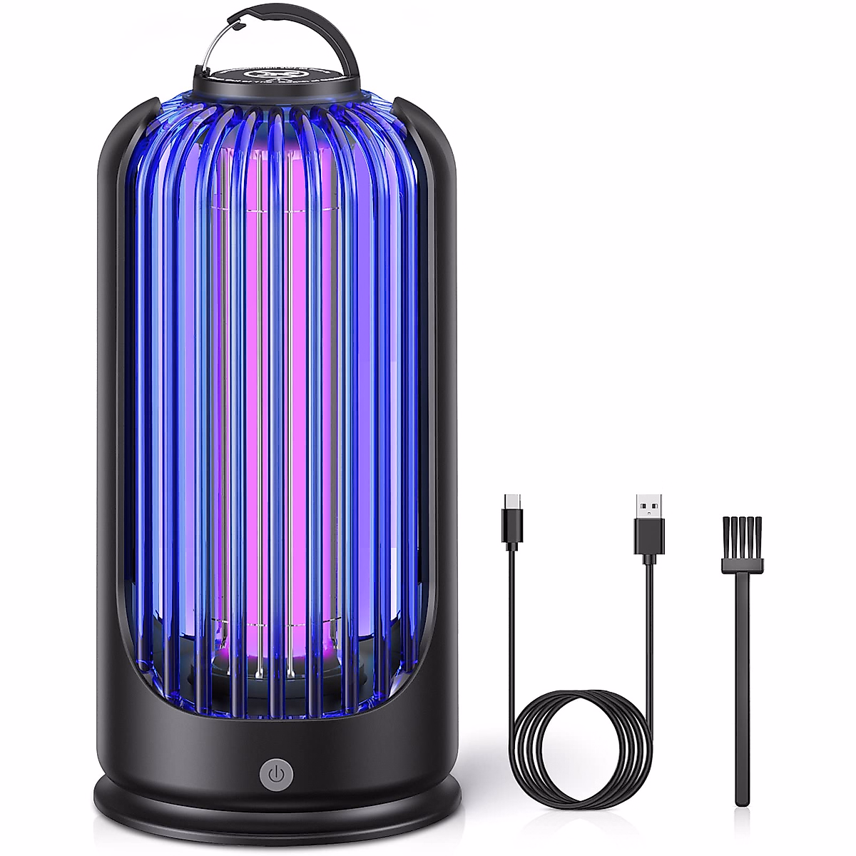 Bug Zapper for Indoor Outdoor, Rechargeable Mosquito Zapper with 3600V High Powered, Electric Pest Control Insect Fly Zapper Can Attract Gnats, Mosquitoes, Flies, Moths for Home, Patio (Purple)