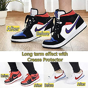 4 Pairs Shoes Crease Protector Against Sneaker Creases, Toe Box Decreaser, Anti-Wrinkle Shoes Creases Men's 7-12 / Women's 5-8 (4 PAIR)