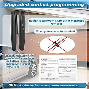 Werhoo 2-Button Digital 382 Garage Door Remote Transmitter, 315 MHZ, Fit for Marantec & Martin Garage Door Openers, Replace M3-2314, 65892, etc