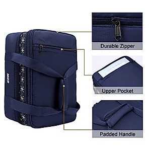 MIER Insulated Double Casserole Carrier Bag for Lasagna Lugger, Potluck Parties, Picnic, Beach, Fits 9 x 13 Inches Baking Dish, Casserole Dish, Expandable, Dark Blue