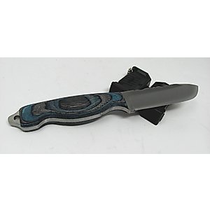 ANZA Boddington KNIVES Blue Black Wood Handle Bonus Walther Pocket Sharpener Knife Always Sharp