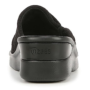 BZees Womens Smile More Slide Sandal, Black, 8.5 US