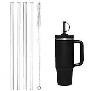 Straw Replacement for Stanley, Reusable Drinking Straws for Stanley 40 oz 30oz Tumbler Accessories, Silicone Anti Spill Stopper Set for Stanley Quencher 1.0/H2.0