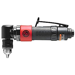 Chicago Pneumatic CP879C - Air Power Drill, Hand Drill, Power Tools & Home Improvement, 3/8 Inch (10 mm), Keyed Chuck, Angle Handle, 0.35 HP / 260 W, Stall Torque 3.2 ft. lbf / 4.4 NM - 2000 RPM