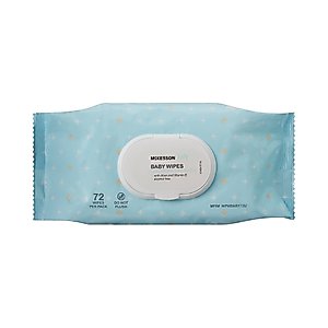 McKesson Baby Wipe with Aloe and Vitamin E, Unscented, Alcohol-Free, 72 Wipes, 1 Pack