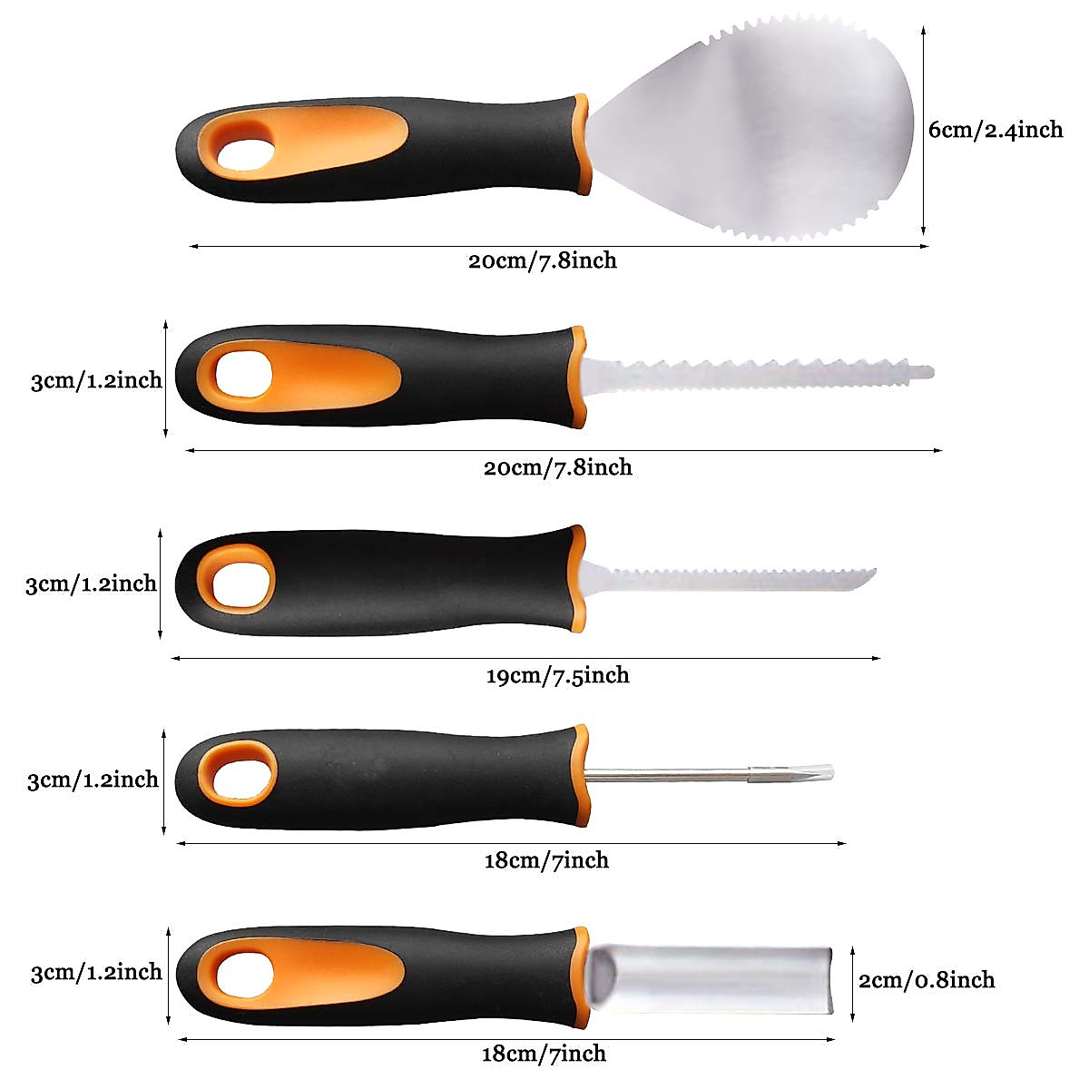 13 Pieces Halloween Pumpkin Carving Kit Professional Stainless Steel Pumpkin Carving Tools Set with Carrying Case for Halloween Pumpkin Decoration