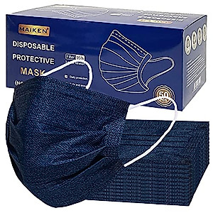 Blue Denim Safety Mask 3 Layer Protection Disposable Face Mask Melt-Blown for Adults 50 pcs