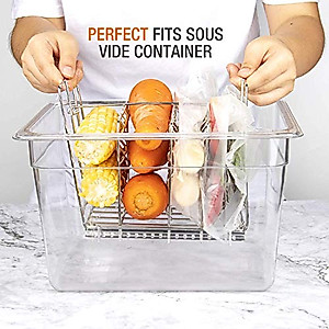 HOMENOTE Sous Vide Container 12 Quart with Lid & Rack and Sleeve - BPA Free Complete Sous Vide Accessories Kit with Cookbook For Anova and Most Sous Vide Cookers