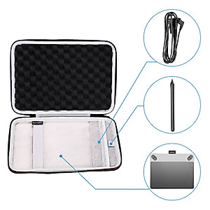 LTGEM Tablet Case for Wacom Intuos Small/Small Bluetooth Graphics Drawing Tablet fits Model # CTL4100 or XPPen Graphics Tablet fits Model # StarG640