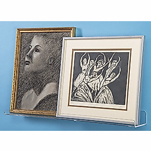 Unum Set of 2 Acrylic 24" Invisible Floating Shelves for Wall; Clear Hanging Wall Display Shelf Ledges/Ledge - Vinyl LP Record Display Shelves - 24" Long x 4" Deep (2-Pack)