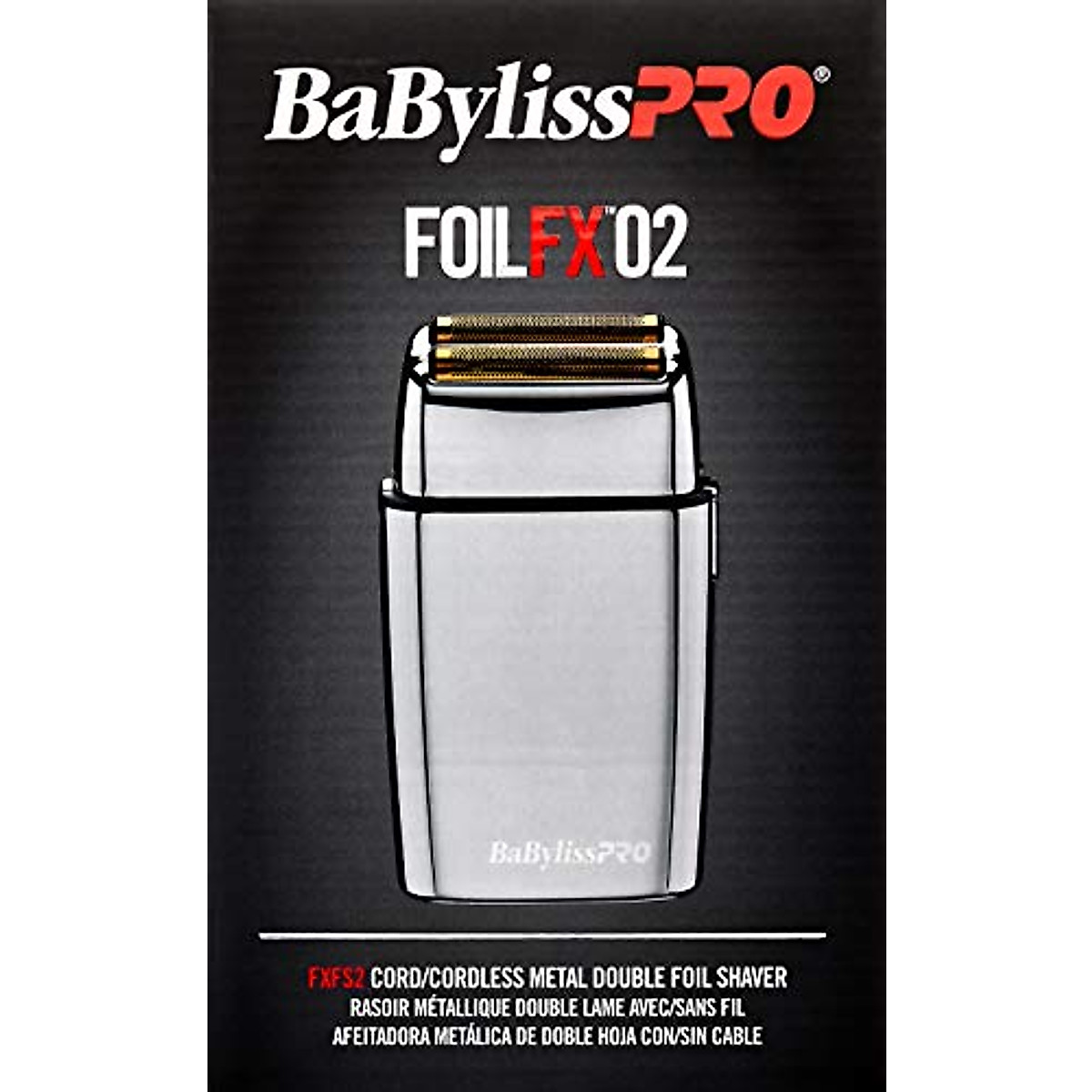 BaBylissPRO Barberology Double Foil Shaver, FXFS2 SILVERFX Professional Electric Shaver