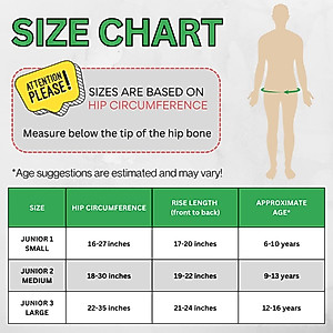 Special Needs Big Kids' Protective Briefs: Nighttime Cloth Diaper Set for Incontinence & Bedwetting, Age 6-16 Years (Olive Green, Junior 2)