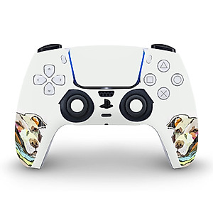 Head Case Designs Officially Licensed Michel Keck Pitbull Art Mix Vinyl Faceplate Sticker Gaming Skin Decal Cover Compatible With Sony PlayStation 5 PS5 Disc Edition Console & DualSense Controller