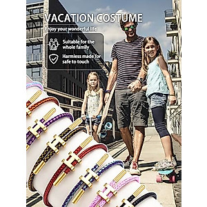 PPbuky Steel Bracelet Link, Adjustable H-shape Wire Rope Bracelet, Lucky Jewelry with Titanium Buckle for Birthday, Valentine's, Graduation, Fashion Gift for Women, Men, Lovers, Friends, Red