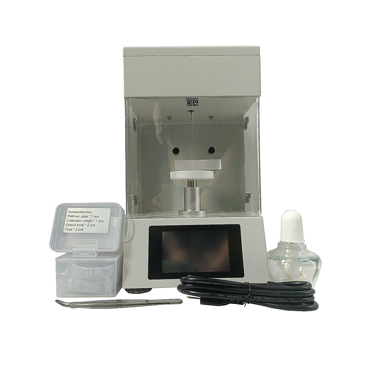 VTSYIQI Surface Tension Meter Interfacial Tensiometer With Range 0 to 1000 mN/m Accuracy 0.1mN/m Pt Board For Food Oil Paint Test 4.3 inch Touch Screen