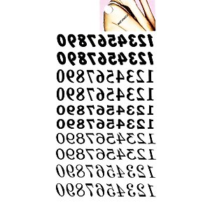 Black Letter Number 0-9 Temporary Tattoos Waterproof Transfer Tattoo Sticker Quote Realistic For Men Women Design Decorations Sexy Body Fake