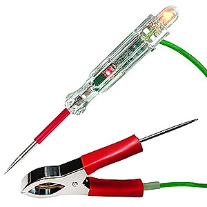 Goupchn Automotive Circuit Tester Kit Test Leads Kit Test Light 3-24V Voltage Tester Dual Probes Alligator Clamps Two-Way Voltage Test for Maintenance of Low-Voltage Circuits