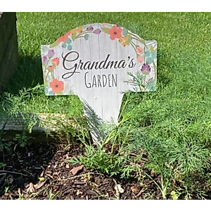 MRC Wood Products Personalized Mother's Day Floral Print Aluminum Garden or Yard Sign 10x14
