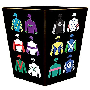 Marye-Kelley WB8590-Derby Silks Black Wastepaper Basket