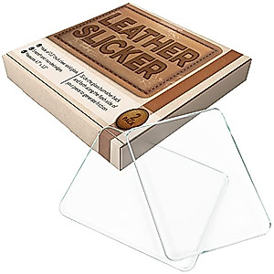 Glass Slicker Leather Burnishing Tool Pack of 2 - Leathercraft Burnisher - Glass Slicker for Burnishing Leather - Professional Finish Tool for Glass Block Leather Smoothing Techniques