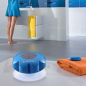 Elecstars Shower Speaker, Water Resistant Bluetooth Waterproof Speaker with Wireless Handsfree Portable Speakerphone, Strong Suction Cup - Best Gift for Women Teens Kids Children Girls Boys (Blue)