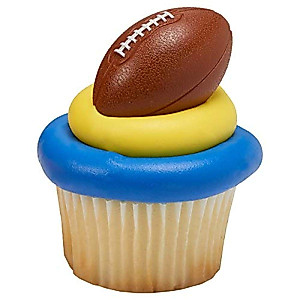 Football Cupcake Rings - 24 pc by Bakery Supplies