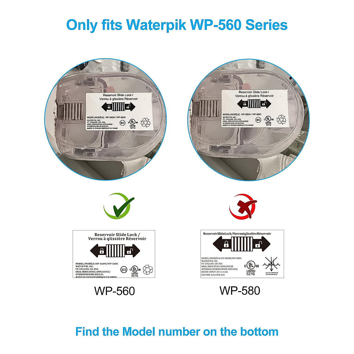 WUKUR Charger Replacement for Waterpik Water Flosser Magnetic Charger Cord Compatible with Waterpik WP-560 WP-562 WP-563 WP-567 Power Cord 5.9 FT