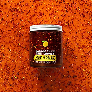 Momofuku Hot Honey Chili Crunch by David Chang 5.5 oz, Oil with Premium Wildflower Honey, Garlic and Shallots, Chili Crisp for Cooking, as Sauce or Topping