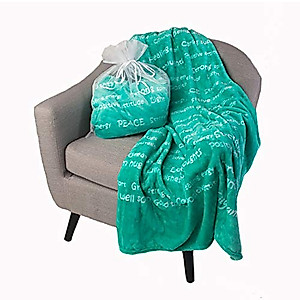 BlankieGram Healing Thoughts Throw Blanket - Healing Blanket - Positive Energy - Inspirational Blanket - Perfect Get Well Gifts for Women, Men and Children - (50 x 60)
