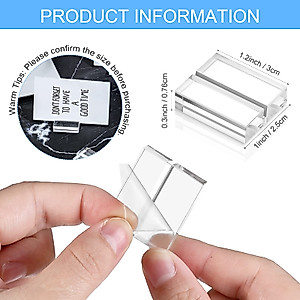 Acrylic Place Card Holders 1.2 Inch Name Card Holder Stands Clear Table Number Stands Wedding Sign Holders Card Display Stand for Table Wedding Photos Office Menu Meeting (12 Pieces)