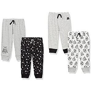 Amazon Essentials Disney | Marvel | Star Wars Baby Boys' Pants, Pack of 4, Star Wars Tiny Trooper, 18 Months