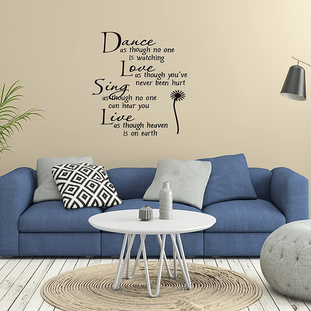 Dance Love Sing Live Wall Decal Removable Wall Sticker Home Decor Quote