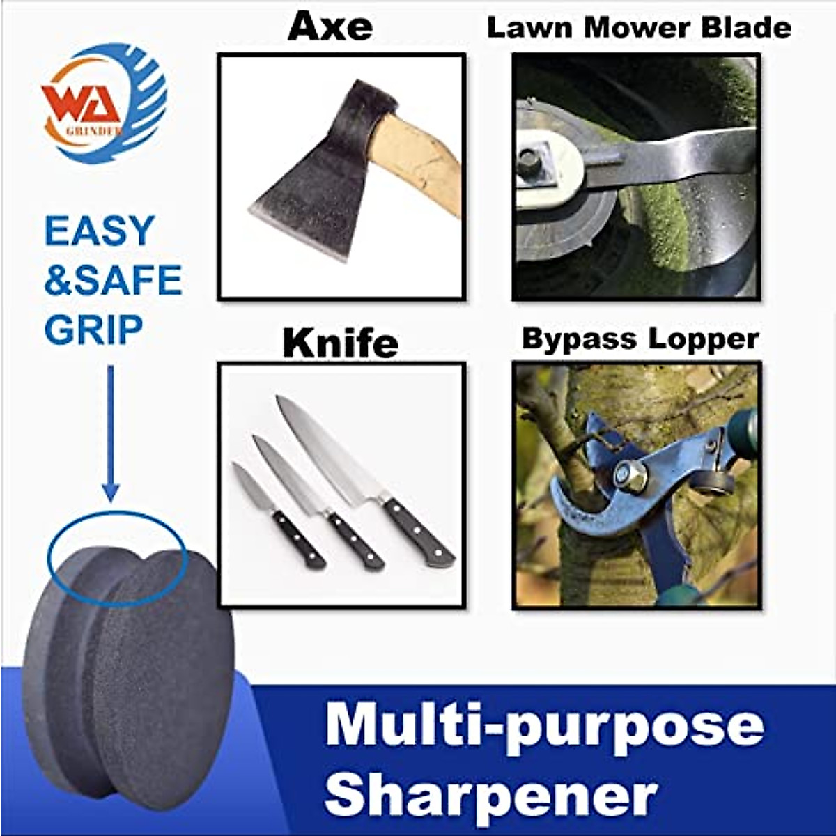 4" Dual Grit Axe/Hatchet Silicon Carbide Sharpener Multipurpose Sharpening Stones