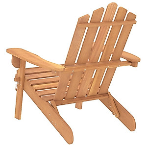Tidyard Patio Adirondack Chair Solid Wood Acacia Outdoor Fire Pit Chair Wooden Garden Armchair for Porch Pool Lawn Deck Backyard Balcony Outdoor