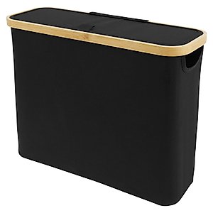 YLMFTNU Toilet Paper Basket with Lid, Toilet Paper Storage, Paper Roll Basket, Lightweight Toilet Paper Organizer Basket with Side Window, Foldable Toilet Paper Bin Holds up to 12 Toilet for Home
